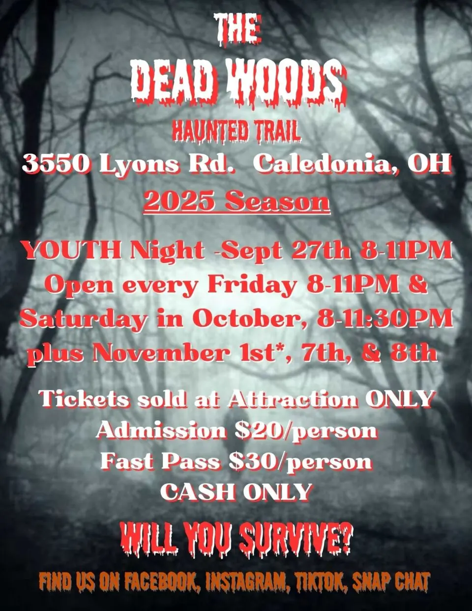 The Dead Woods Haunted Trail - Marion Area Convention and Visitors Bureau