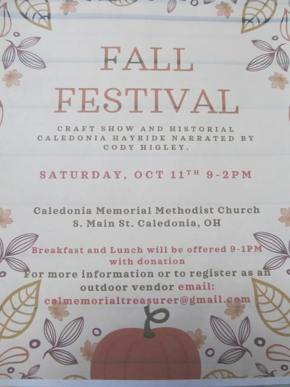 Fall Festival Craft Show and Historical Caledonia Hayride at Caledonia ...
