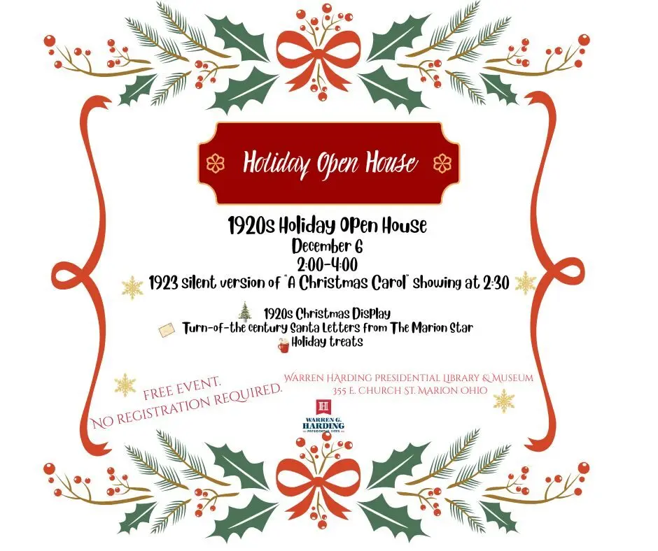 1920's Holiday Open House at the Warren G. Harding Presidential Library ...