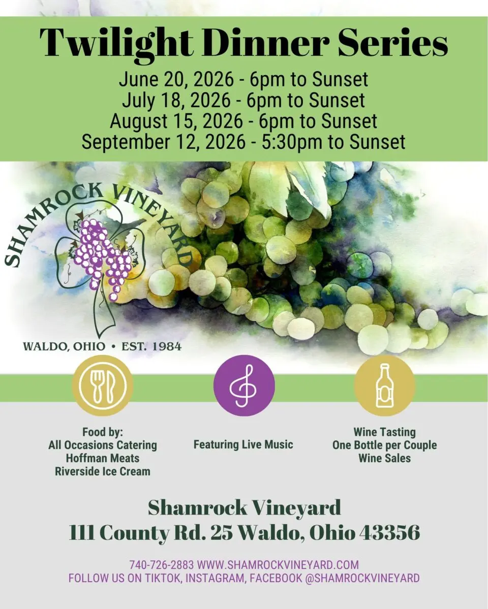Twilight Dinner Series at Shamrock Vineyard - Marion Area Convention ...