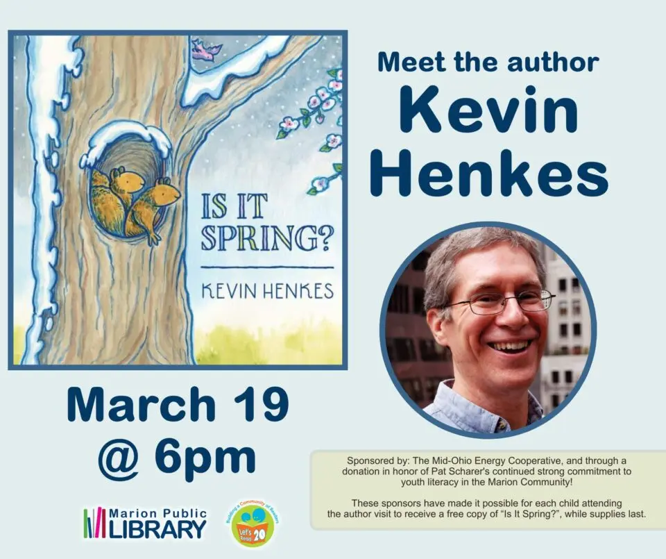 Meet the Author Kevin Henkes at the Marion Public Library - Marion Area ...